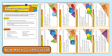3D Shape Riddle Challenge Cards