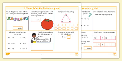 Two Times Table Activity Booklet