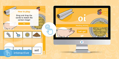 Grade 2 Phonics: oy Interactive Go! Game