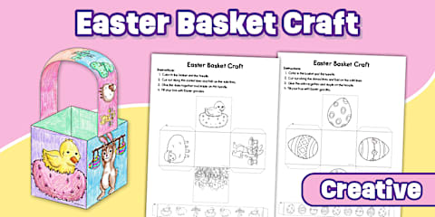 Easter Egg Wreath Color, Cut, and Paste Craft Activity