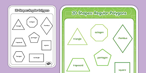 Second Grade Regular and Irregular Polygons Worksheet