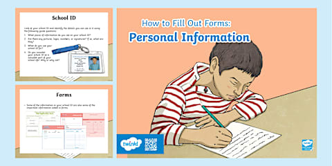 All About Me Personal Information Game