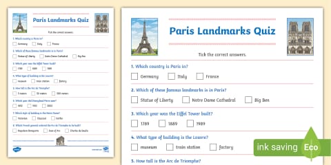 Paris Factsheet Writing Template - paris, paris fact sheet, paris fact ...