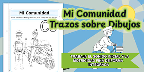 Hoja de colorear: Mi comunidad