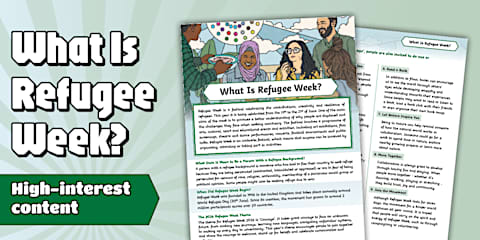 Refugee Week Reading Comprehension Activity for Ages 7-9