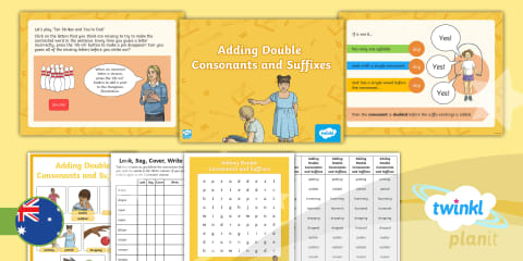 Doubling Rule PowerPoint: Adding -ing and -ed Suffixes