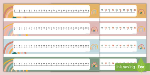 Muted Rainbow Ten-Frame Template