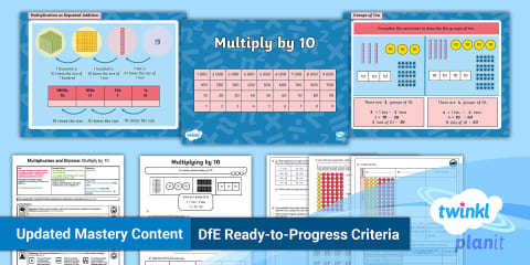Multiplying by 10 with Place Value Charts