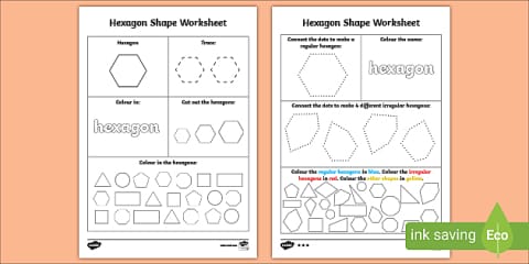 Pentagon Shape Worksheet