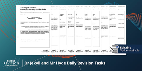 'Jekyll and Hyde' Revision Activities Pack