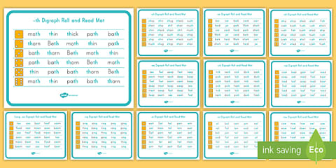Digraphs Roll and Write Pack