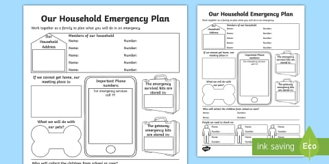 Design Your Own Emergency Kit Worksheets