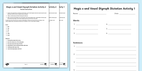 Magic e with 'a-e' Read and Draw Worksheet - Split Digraph, Phonics ...