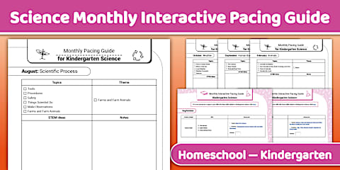 Kindergarten Math Monthly Curriculum Plan, Pacing Guide & Resources for ...