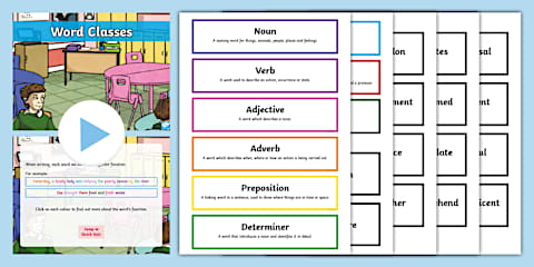 KS2 Recognising Word Classes Paper Quiz - Twinkl
