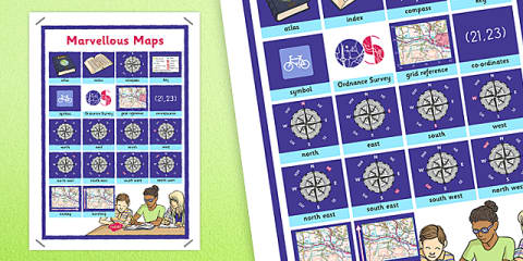Marvellous Maps Display Posters - marvellous maps, display posters