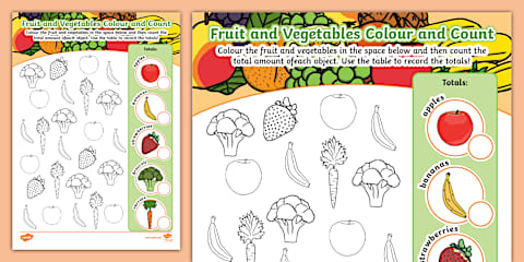 Foods I like and Dislike (Fruit and Vegetables) Worksheet German