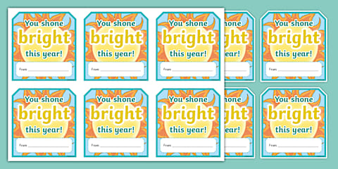 Cute Owl Themed End of Year Editable Gift Tags