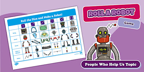 Roll and Build a Robot Worksheet