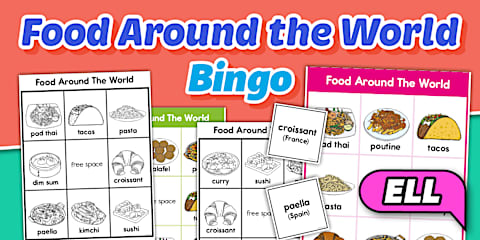 Food Around the World Matching Cards