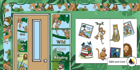 Wild About Reading Bulletin Board Borders