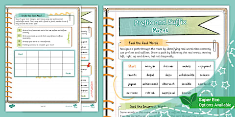 Grade 3 Phonics: Prefix and Suffix Game