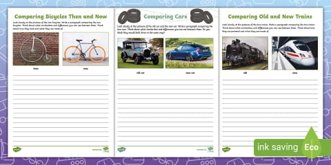 Comparing Toys Then and Now Worksheet