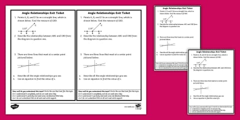 Seventh Grade Angle Relationships Notes