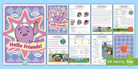 Spanish Hello Friends!: Hello! Lesson Pack 1