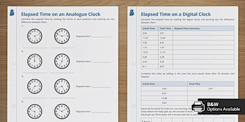 Converting Analogue to Digital Time Worksheet