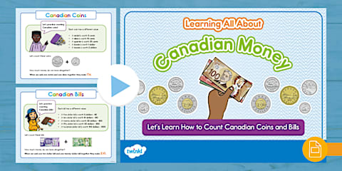 Identifying and Representing Canadian Coins to 200¢ PowerPoint Lesson