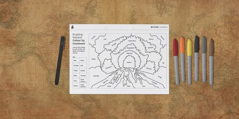 Volcano Poem Writing Template