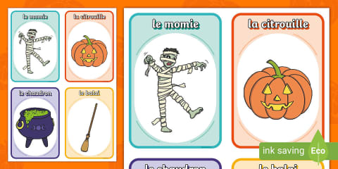 French: Halloween Word Mat