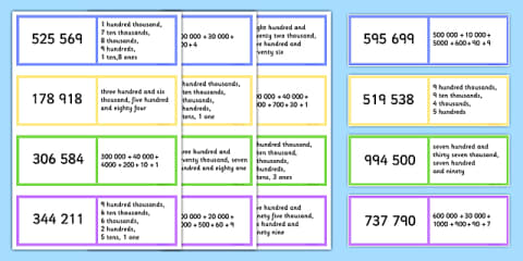 Place Value 5- and 6-Digits Go Fish Style Activity