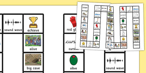 f and v Minimal Pair Board Game
