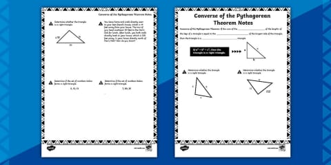 Eighth Grade Converse of the Pythagorean Theorem: Acute, Obtuse, or Right?