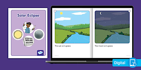 Solar Eclipse Word Cards for K-2nd Grade
