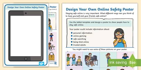 "Think Before You Click" Internet Safety Poster
