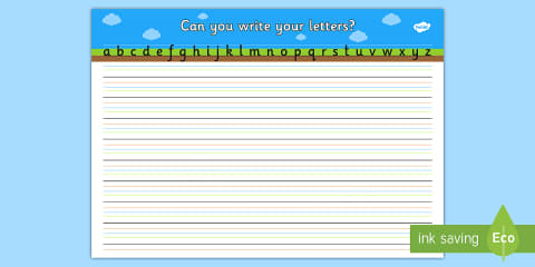 Line Guide Line Guide (Sky Grass Dirt - Plain)- Line guide, Handwriting ...