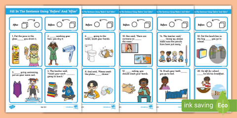 Before and After Concept Activity Pack