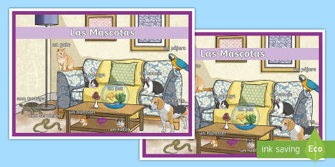 Pets Memory Match Game Spanish