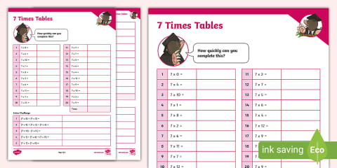 Ultimate Times Table Daily Practice Booklet 7