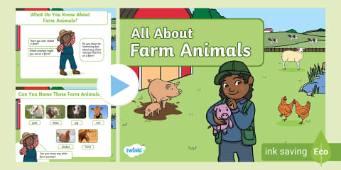 Male, Female and Baby Animals on the Farm PowerPoint
