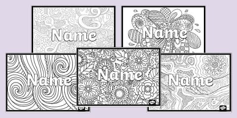 Science Mindfulness Colouring Book Covers