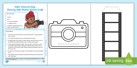 Summer Memories Camera Roll Craft for K-2nd Grade