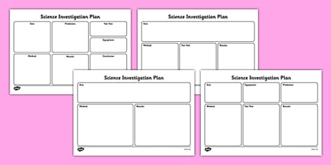 My Science Investigation Writing Template