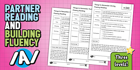 Fluency Pairs Feedback Form and Teacher Guidance Pack