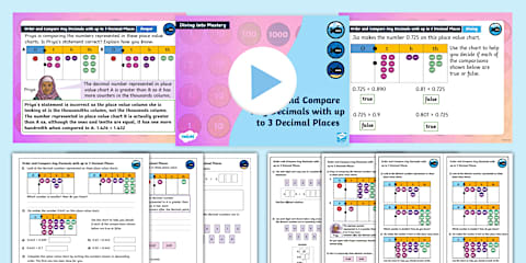 Year 5, Fractions and Decimals, Solve Problems to 3 Decimal Places ...