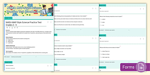 NWEA MAP-Style Science Flashcards Grades 2 - 5