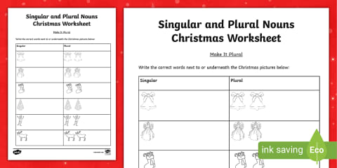 First Grade Summer Singular and Plural Nouns Worksheet